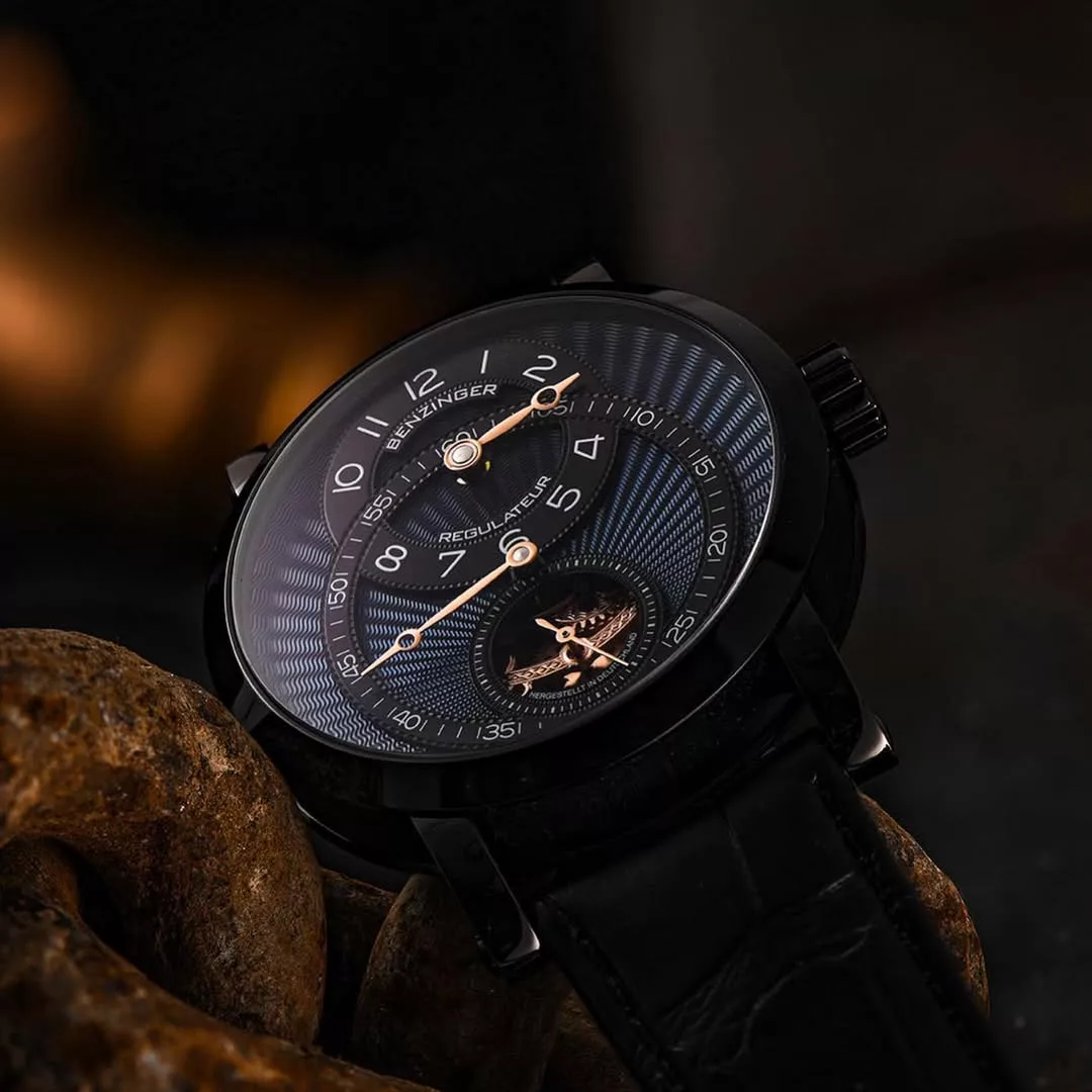 Benzinger Regulator Blue Black PVD premium German men’s watch | Define ...