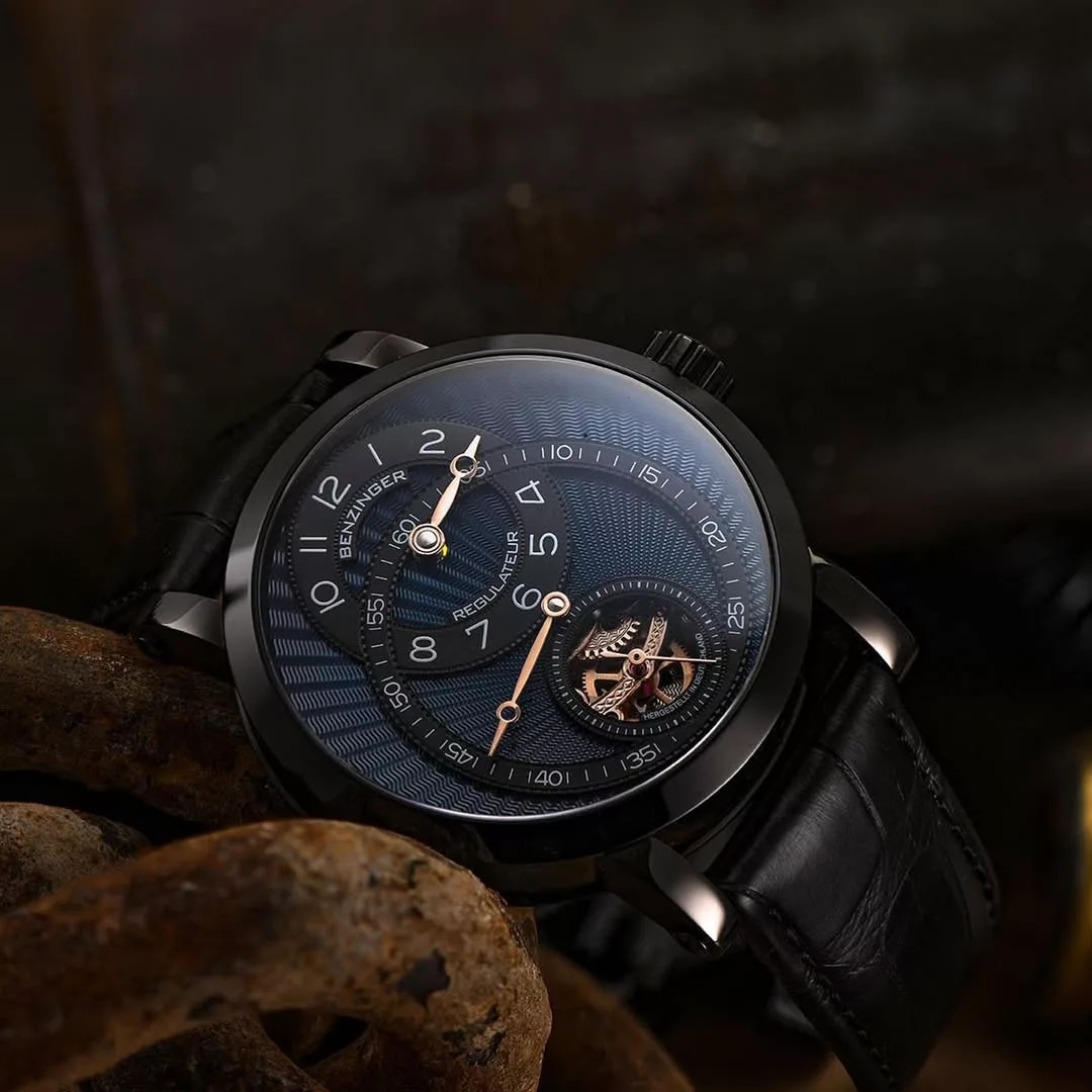 Benzinger Regulator Blue Black PVD premium German men’s watch | Define ...