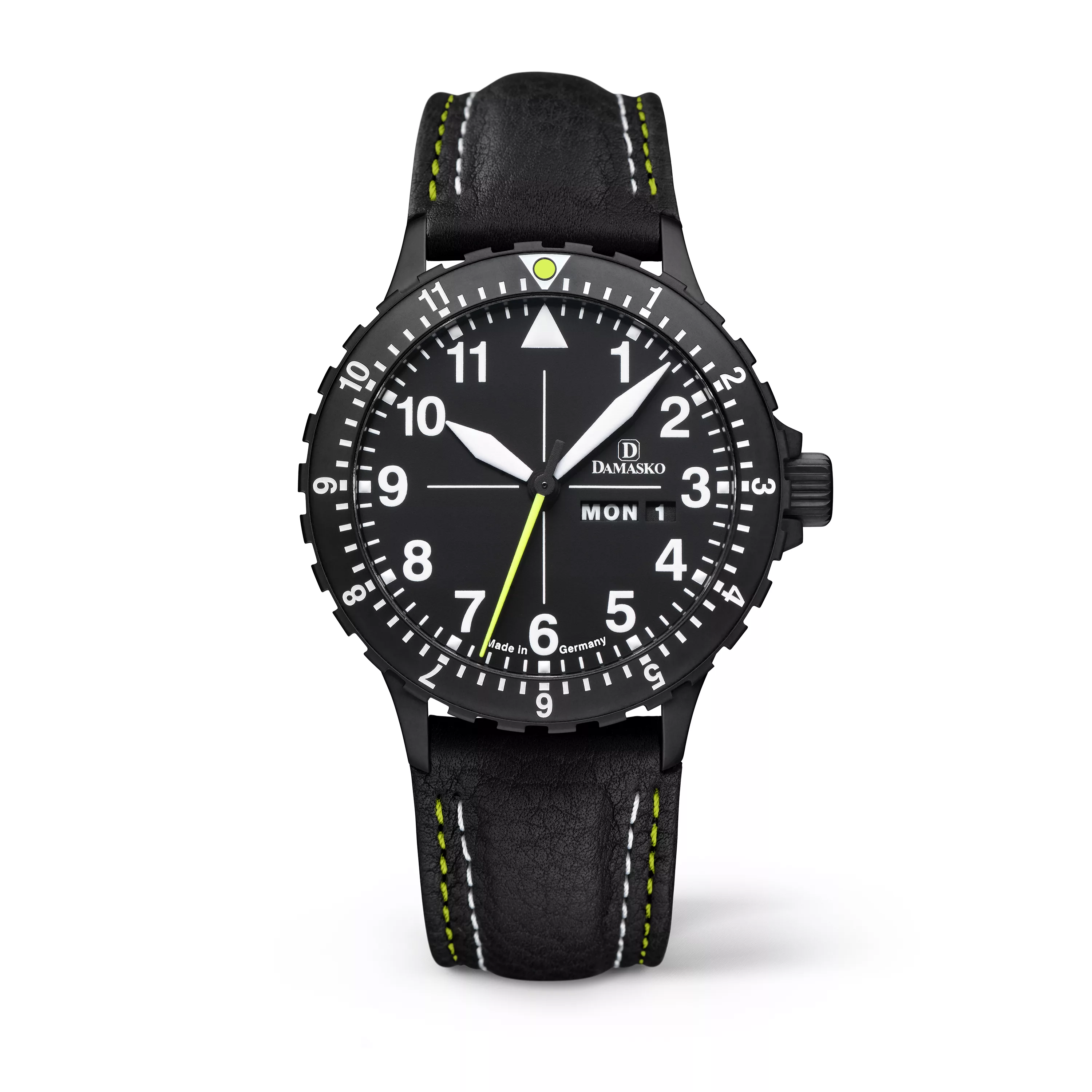 Damasko DK46 Black – Hardened Steel Tactical Watch with A26-3 Movement