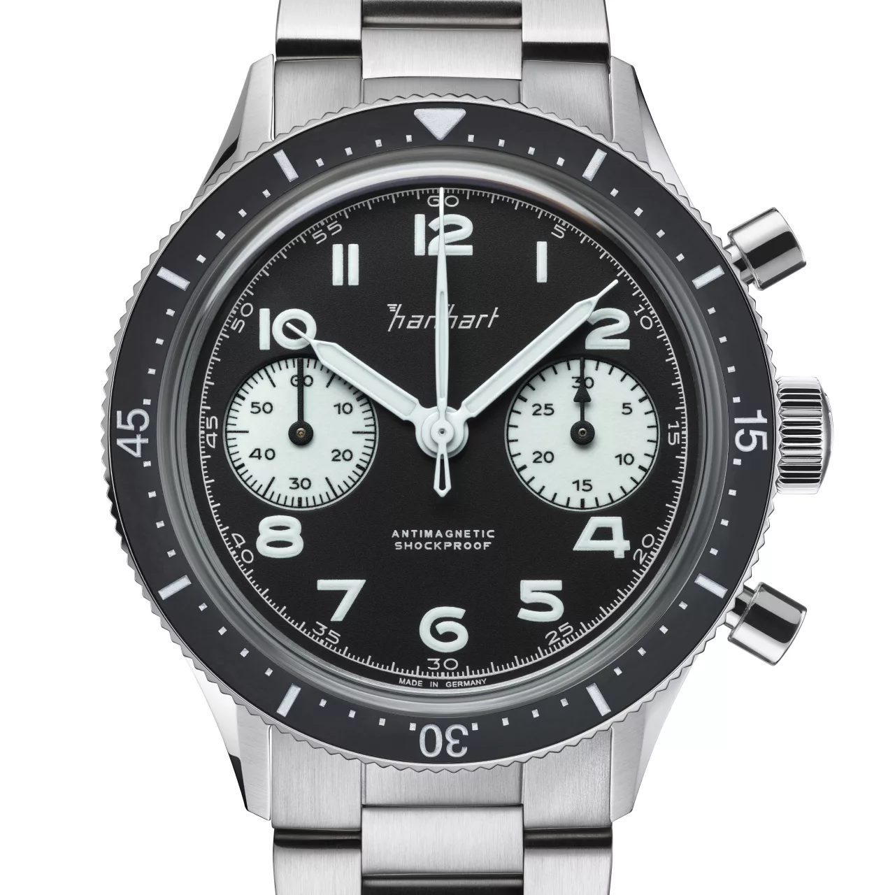 Hanhart 415 ES Reverse Panda – Sporty Chronograph with Classic Charm