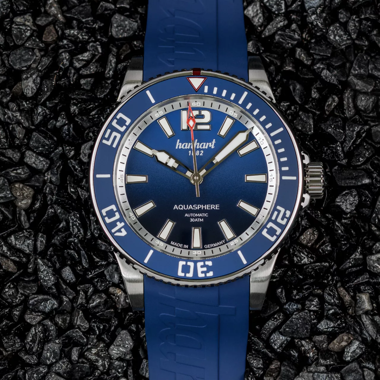 Hanhart Aquasphere Ocean Fade Blue Bezel Dive Watch – 42mm | Define Watches