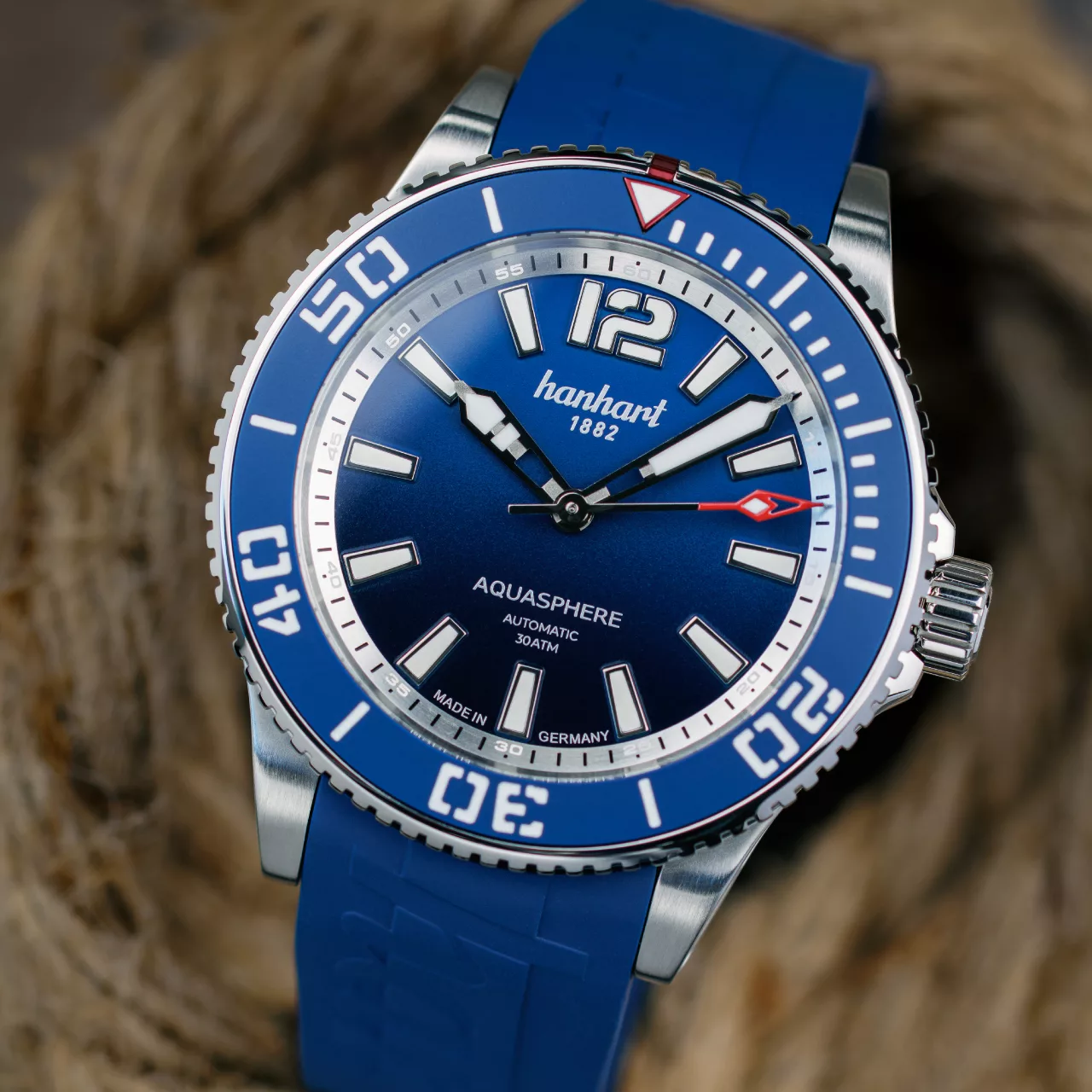 Hanhart Aquasphere Ocean Fade Blue Bezel Dive Watch – 42mm | Define Watches