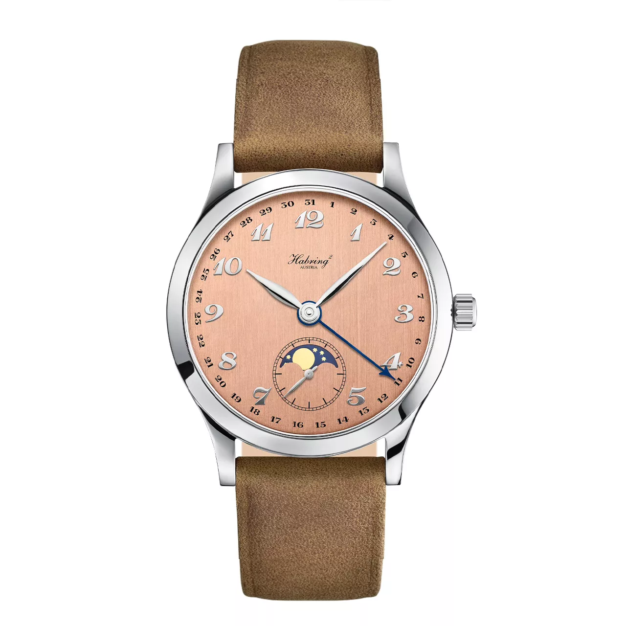 NEW: The Oskar Salmon Dial Moon Phase Pointer Date represents a careful ...