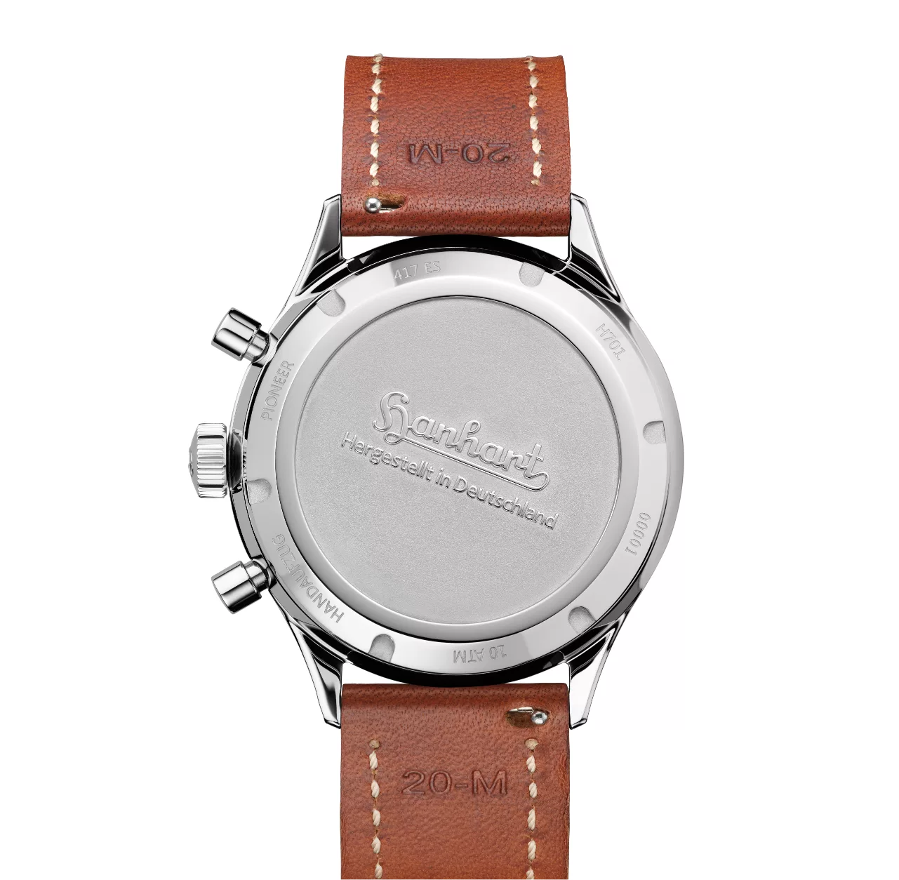 Hanhart 417 ES Moby Dick 39 mm White Dial Chronograph | Define Watches